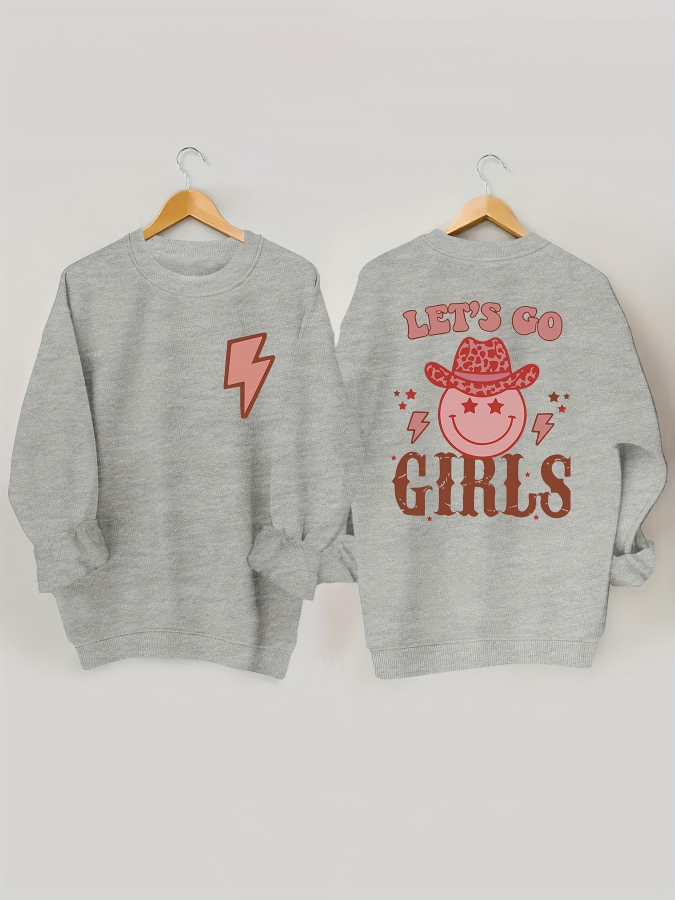 Graphic Letter Print Sweatshirt Casual Crew Neck Long Sleeve Temu