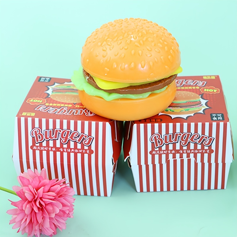 Kawaii Simulation Food Squeeze Fidget Burger Toys
