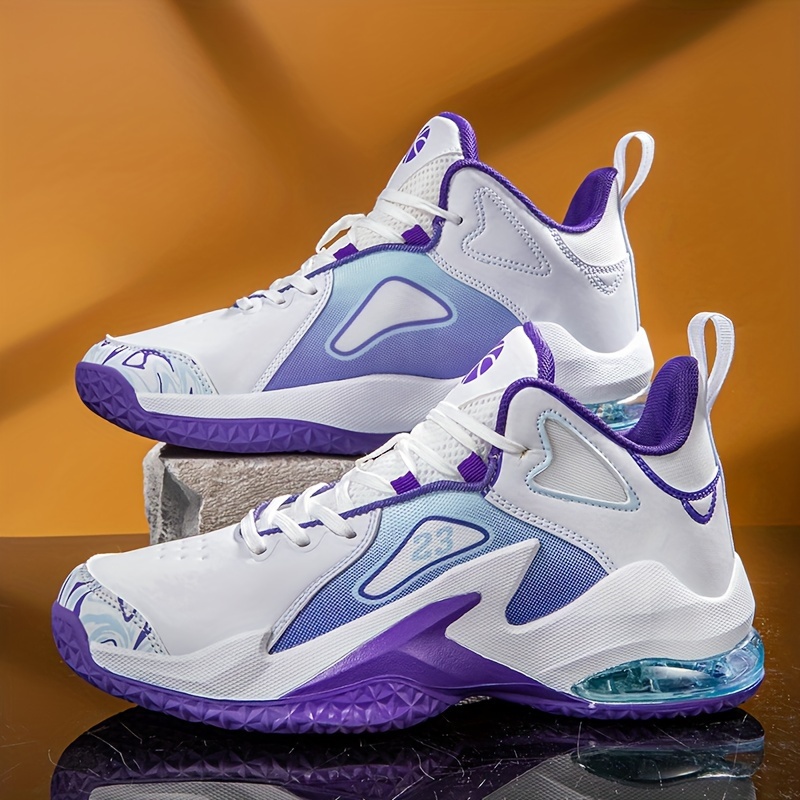 Men's Trendy High Top Basketball Shoes With Air Cushion - Temu United ...