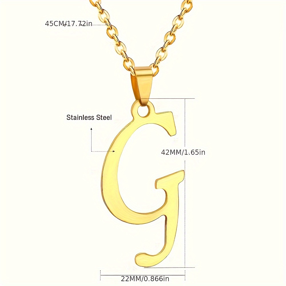 Minimalist Golden English Letter A z Pendant Stainless Steel - Temu ...