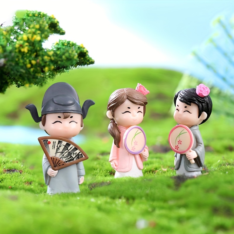 Couple Statues Miniatures Home Micro Landscape Plant Pots - Temu