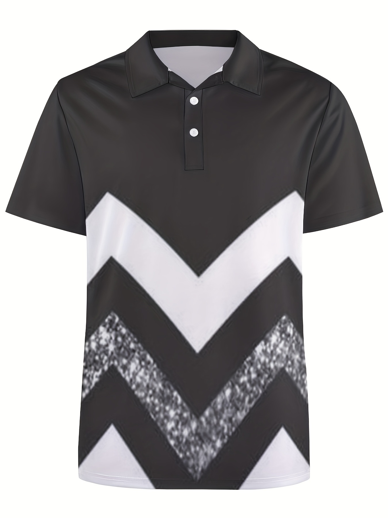 Arrow Pattern Casual Slightly Stretch Button Short Sleeve - Temu Australia
