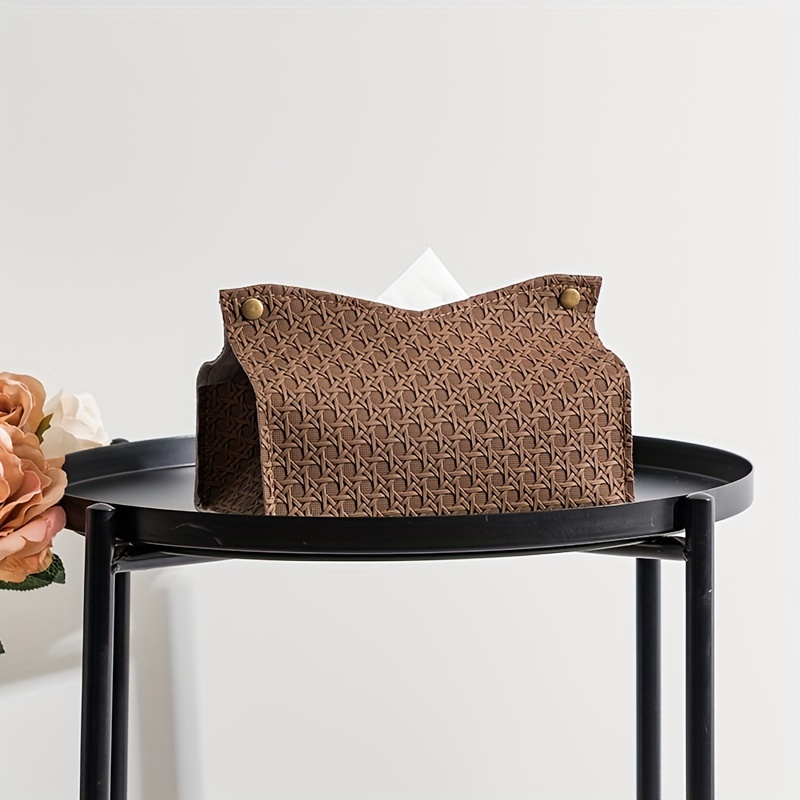 Leather Tissue Box Pu Tissue Box Cover Napkin Dispenser - Temu Australia