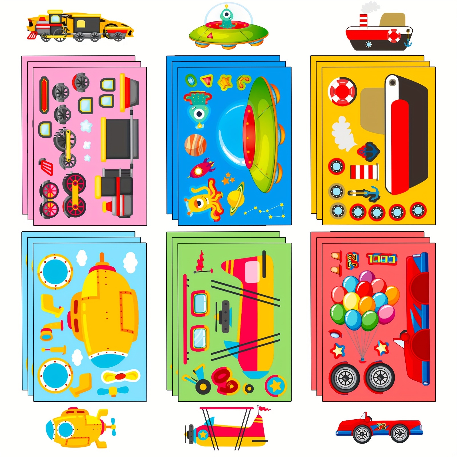 Cartoon Graffiti Aviation Series Face Changing Stickers - Temu New Zealand