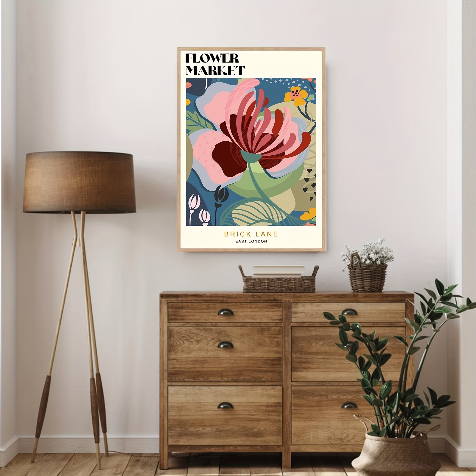 Flower Market Poster Flower Market Wall Art Botanical Wall - Temu