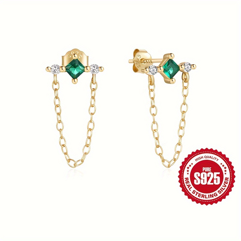 Sterling 925 Silver Hypoallergenic Ear Jewelry Shiny Zircon - Temu Portugal