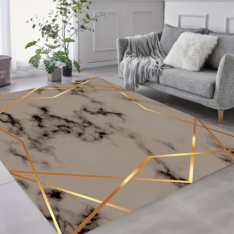 Retro Marble Print Area Rug Anti fatigue Luxurious Pattern - Temu Australia