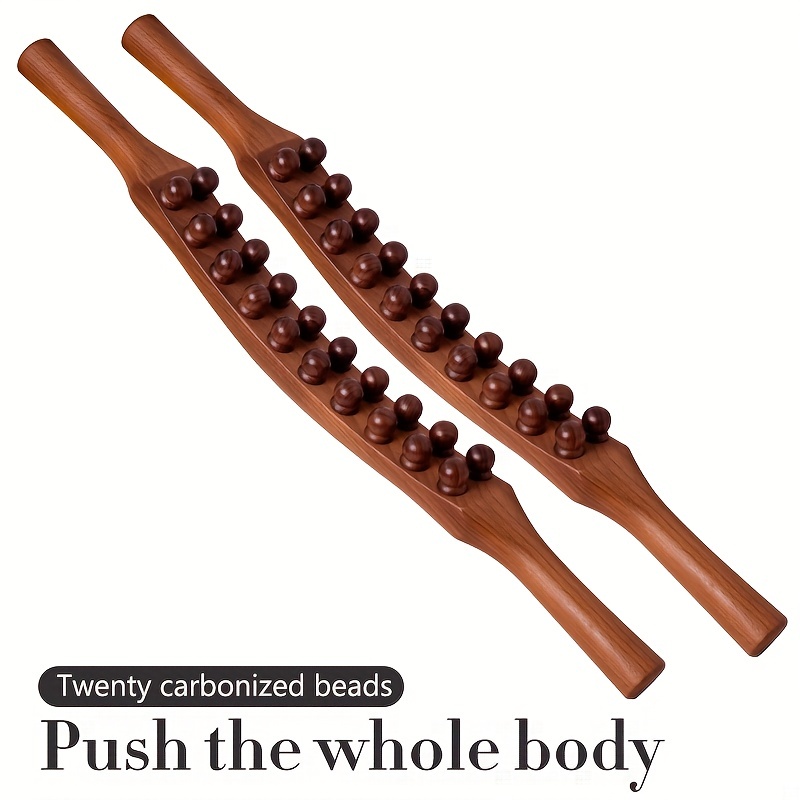 wooden massage tool 20 smooth beads massage whole Temu United Kingdom