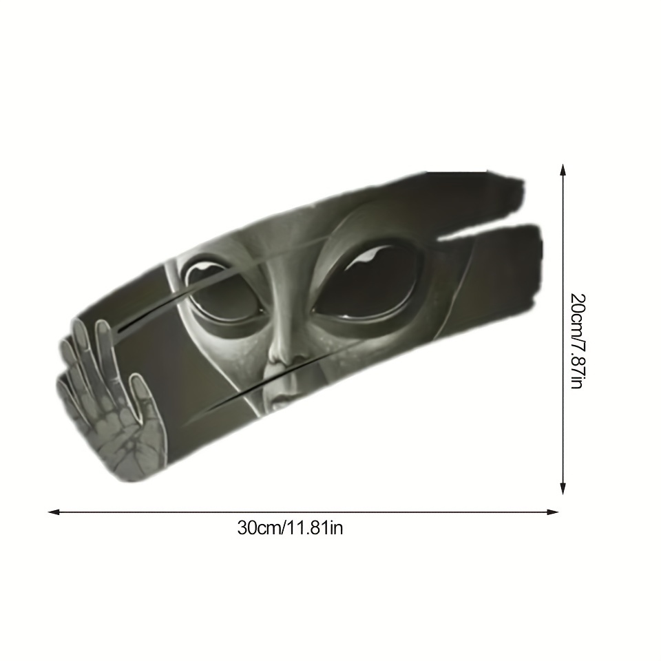 3d 외계인 금이 간 자동차 스티커 멋진 자기 접착 Pvc 비닐 자동차 레이싱 데칼 커버 흠집 문 장식 스티 Temu
