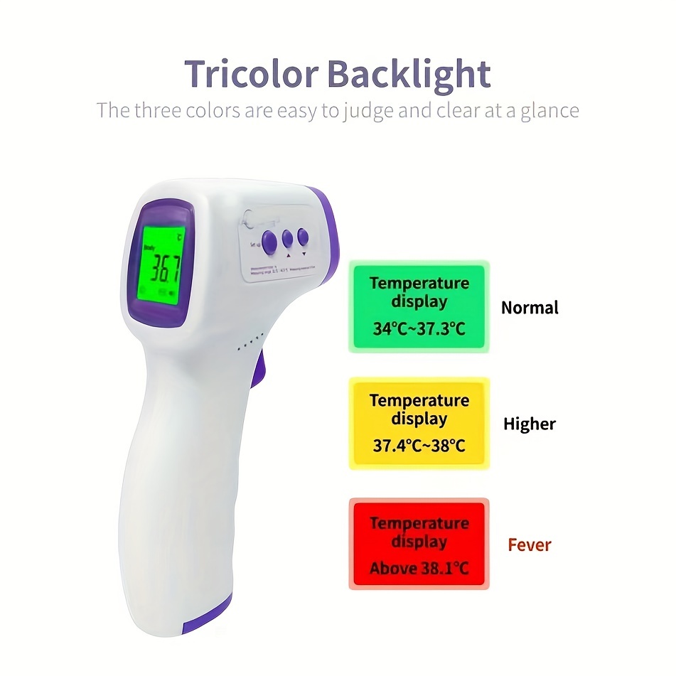 1pc Forehead Temperature Gun Electronic Infrared Non Contact Household ...