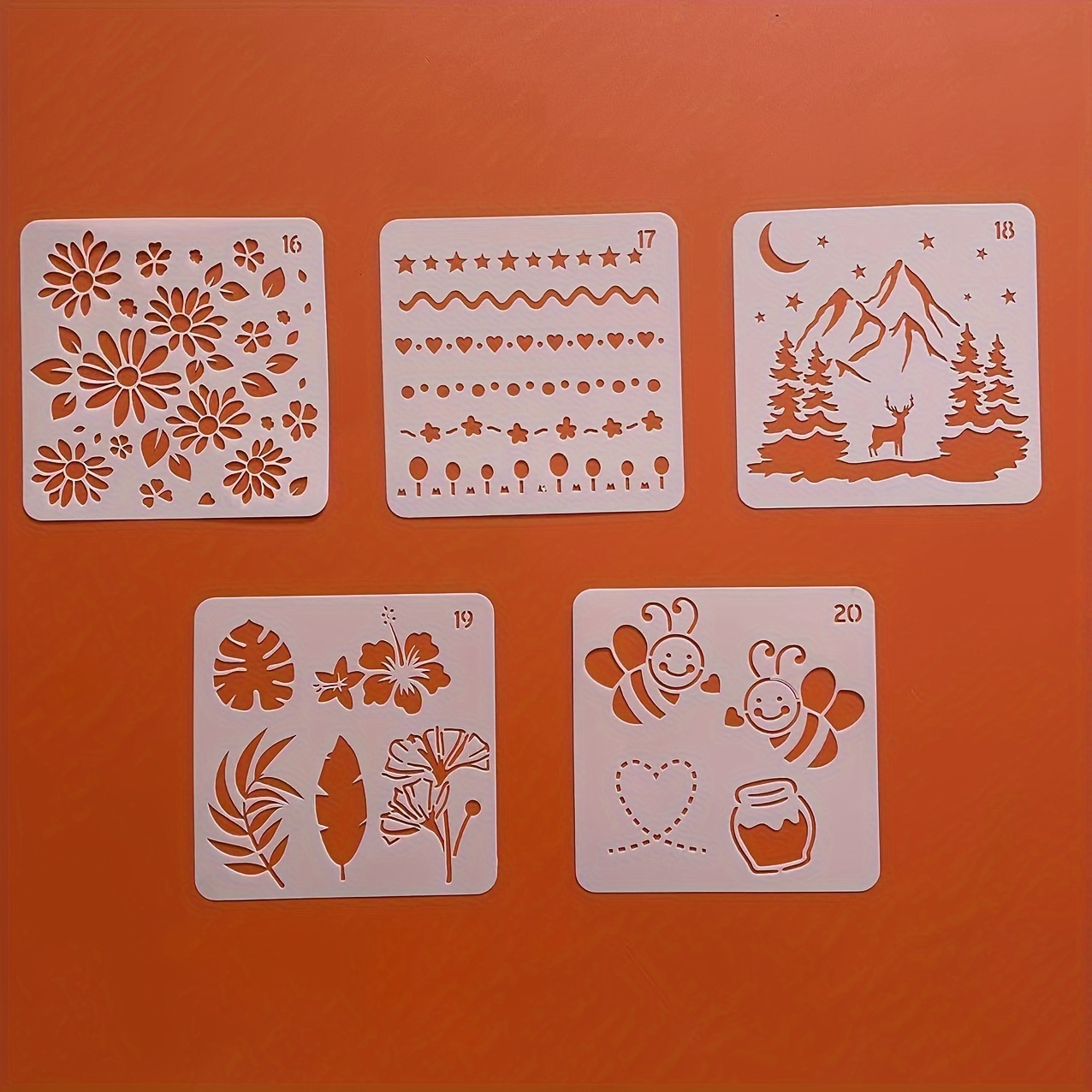 Pattern Stencils Bee For Wood Books Reusable Diy | Temu Canada