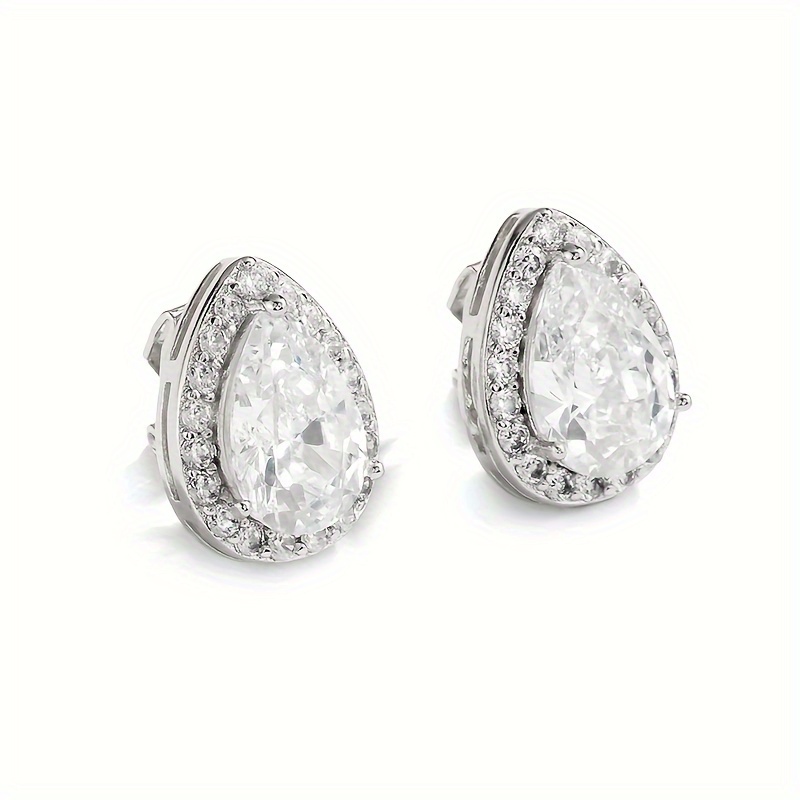 Teardrop Cubic Zirconia Ear Cuff Ear Clip Men Non pierced - Temu Portugal