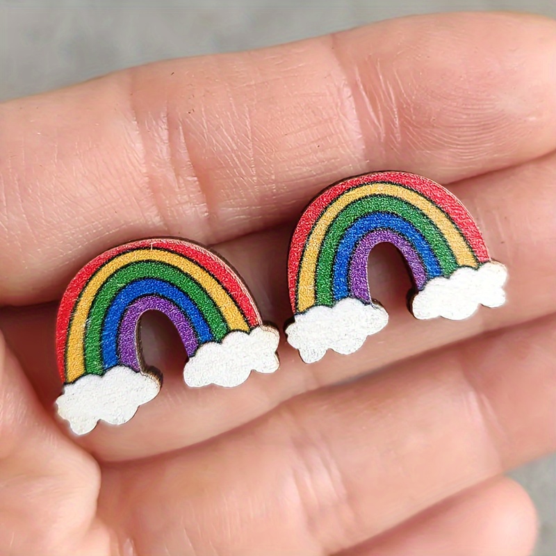 Delicate Wooden Cartoon Book Rainbow Pencil Design - Temu United Kingdom