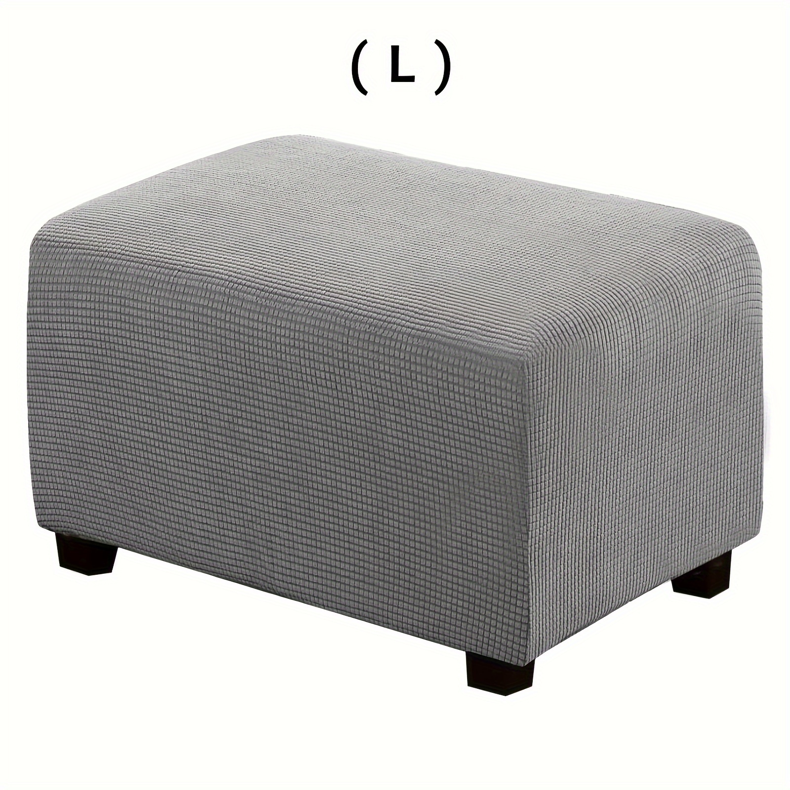Grid Pattern Square Footstool Cover Stool Cover Living Room - Temu ...