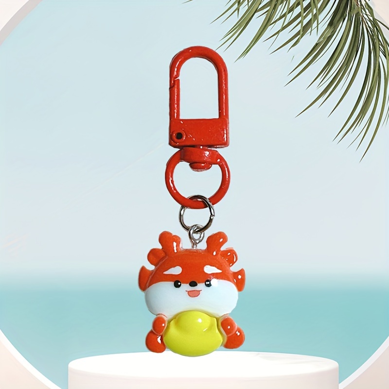 2024 Year Dragon Keychain Cartoon Lion Dance Lucky Dragon Pendant ...