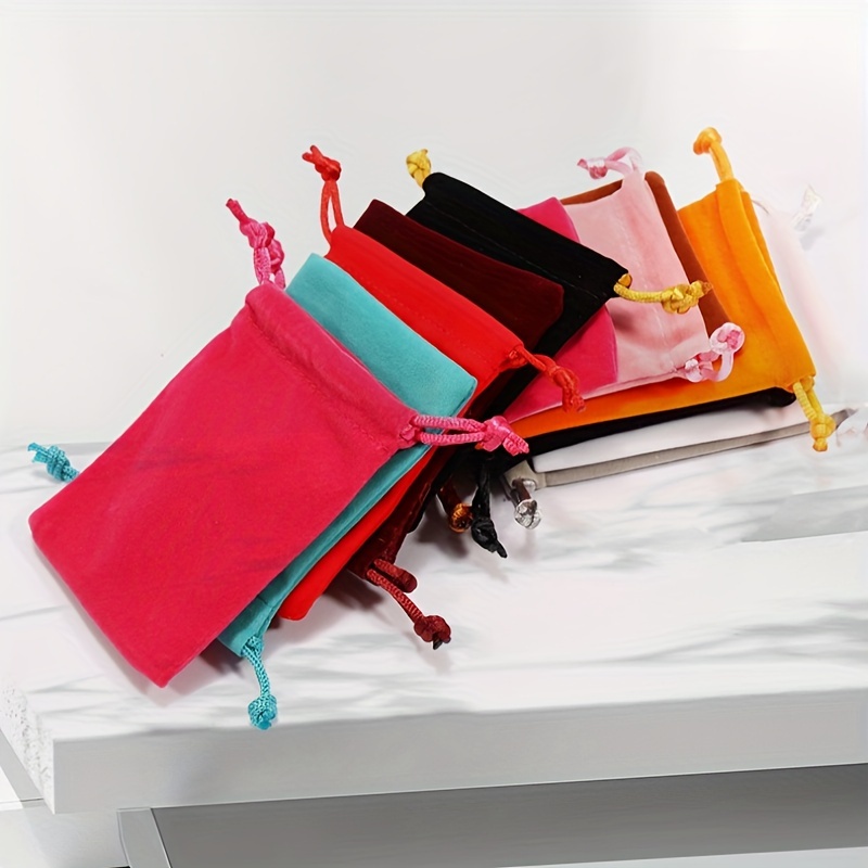 Flocking Cloth Drawstring Pocket Jewelry Packaging Storage - Temu Canada