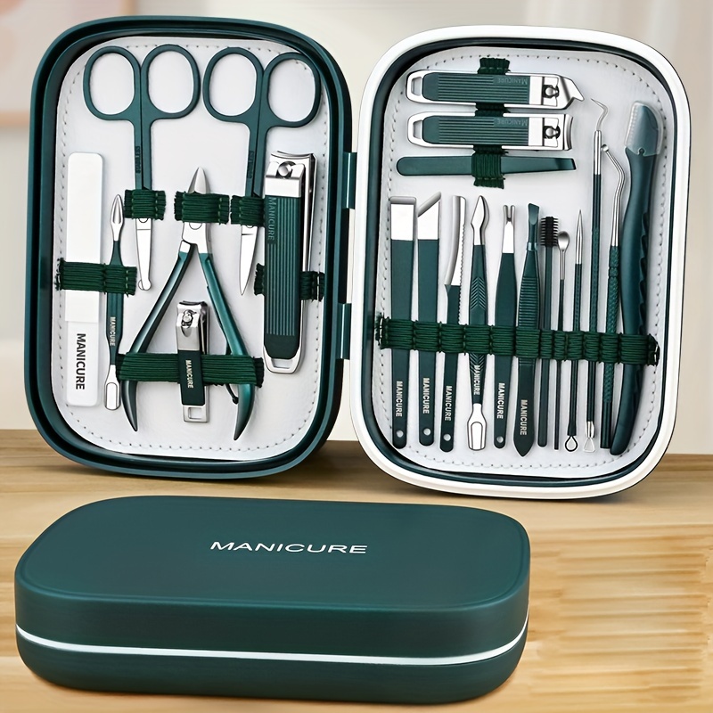 Nail Clippers Manicure Tool Set Portable Travel Case Cuticle - Temu Canada