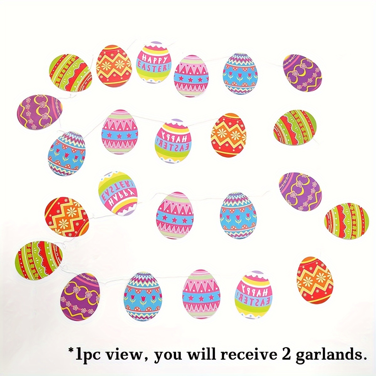 Easter Egg Garland Kit Easter Banner Decoration Happy Easter - Temu ...