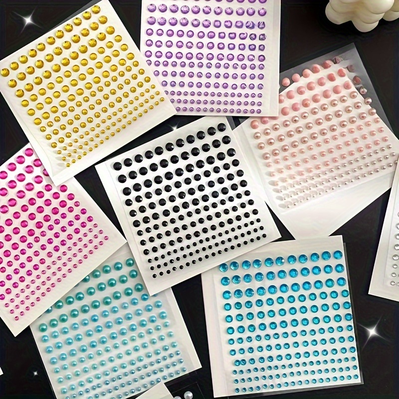 Rhinestone Pearl Stickers Resin Craft Decoration Makeup Face - Temu Canada