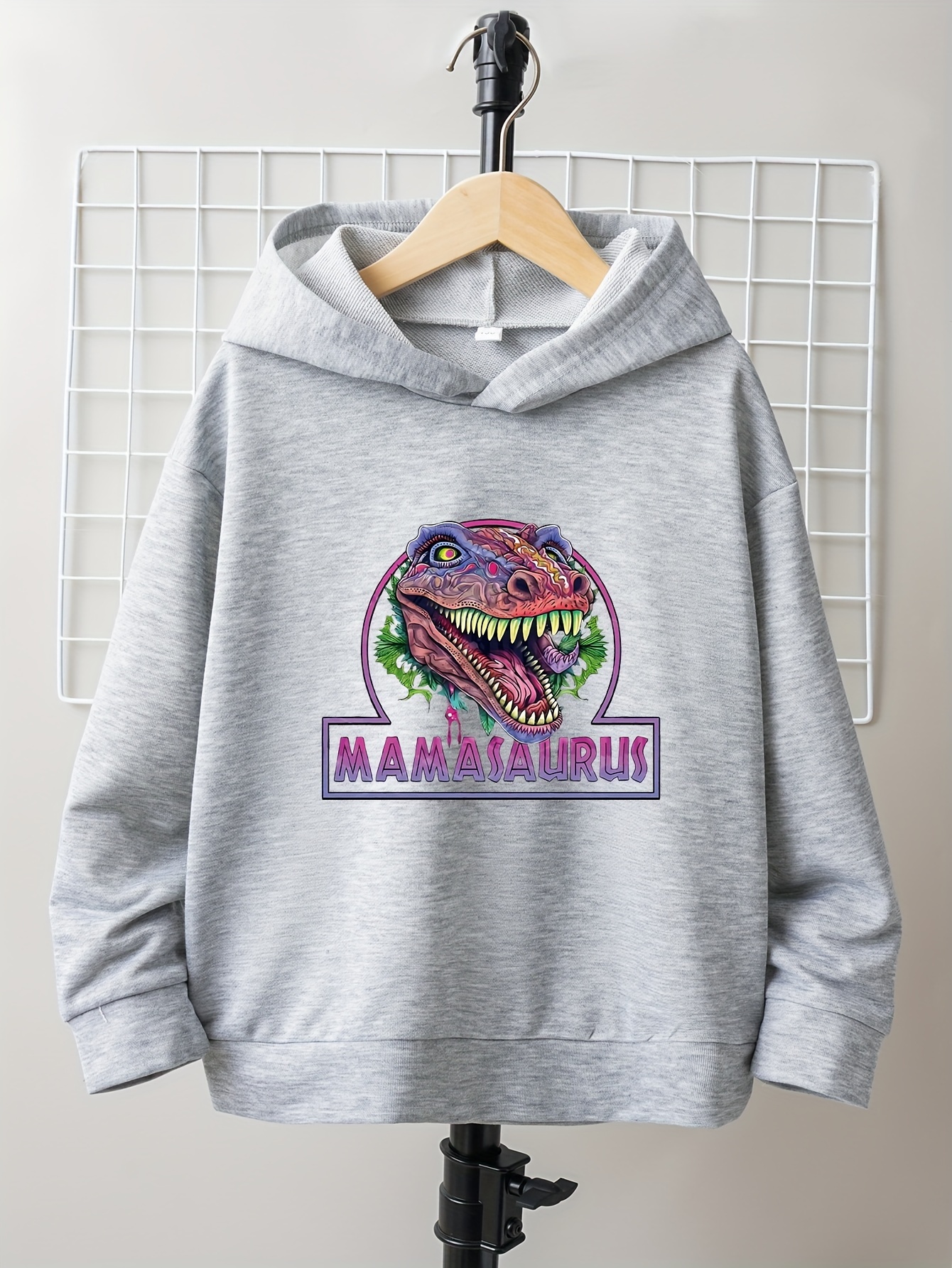 Stylish Dinosaur Print Boys Long Sleeve Hoodie Stay Stylish - Temu Ireland