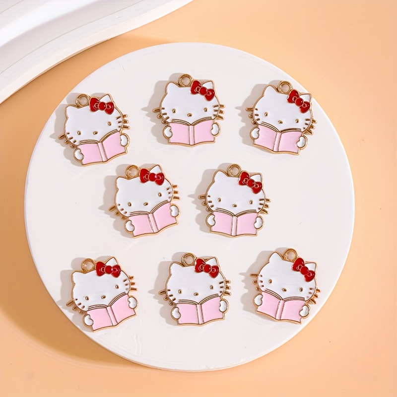 Cat Pendant Diy Cartoon Anime Alloy Hole - Temu United Kingdom