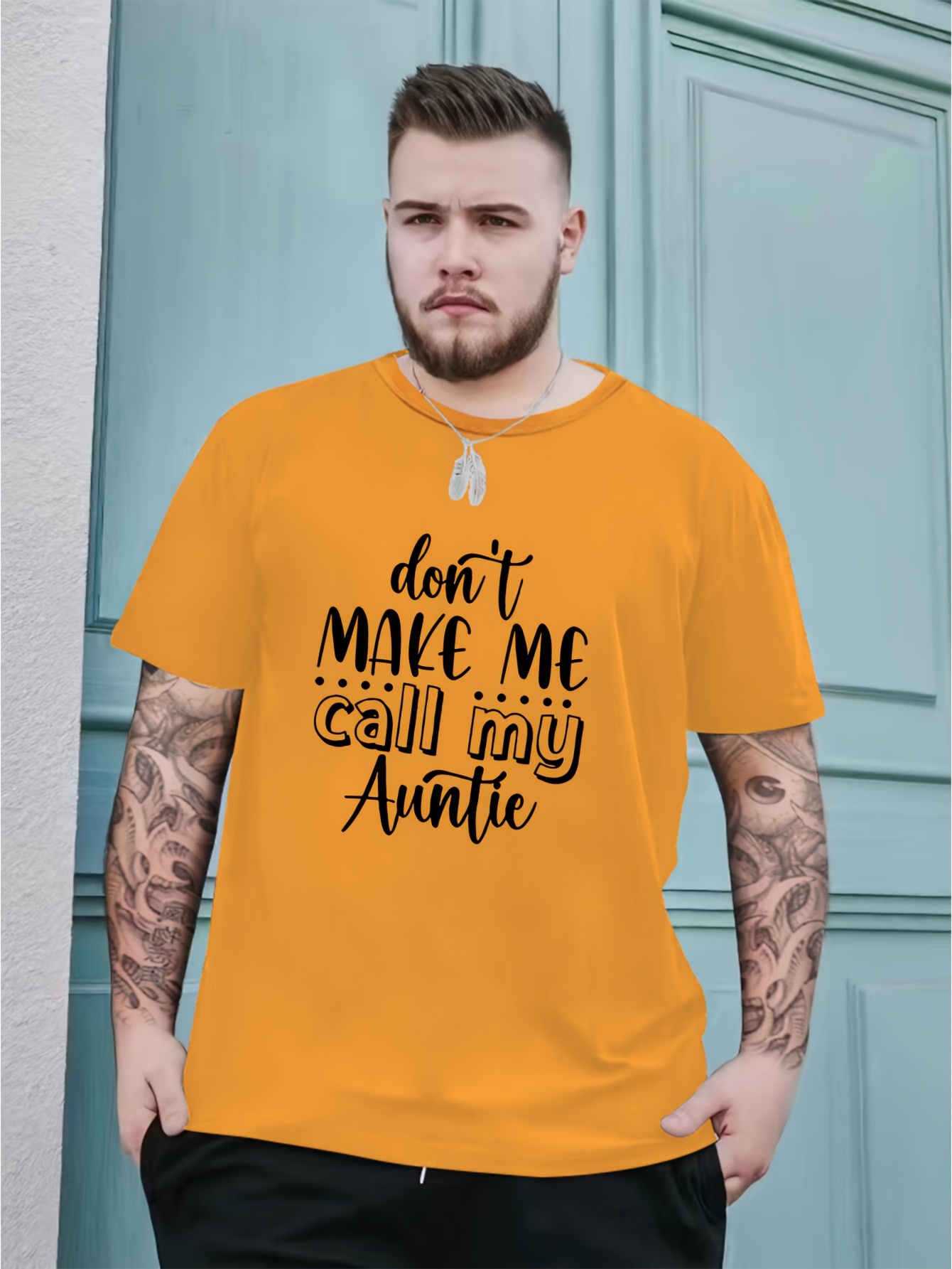 Plus Size Letter Print Men's Graphic Design Crew Neck T - Temu New Zealand