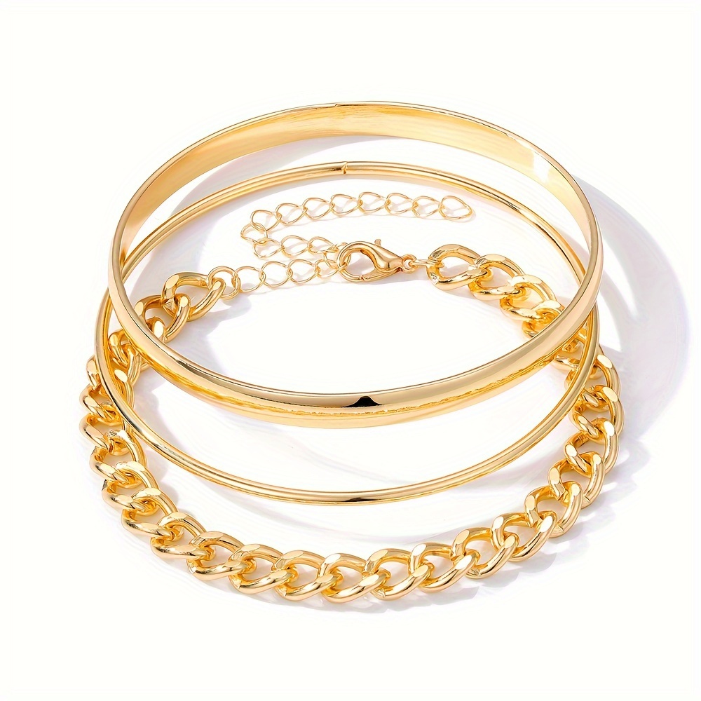 Chic Bracelets Trendy Chain/ Simple Band Design Suitable Men - Temu New Zealand