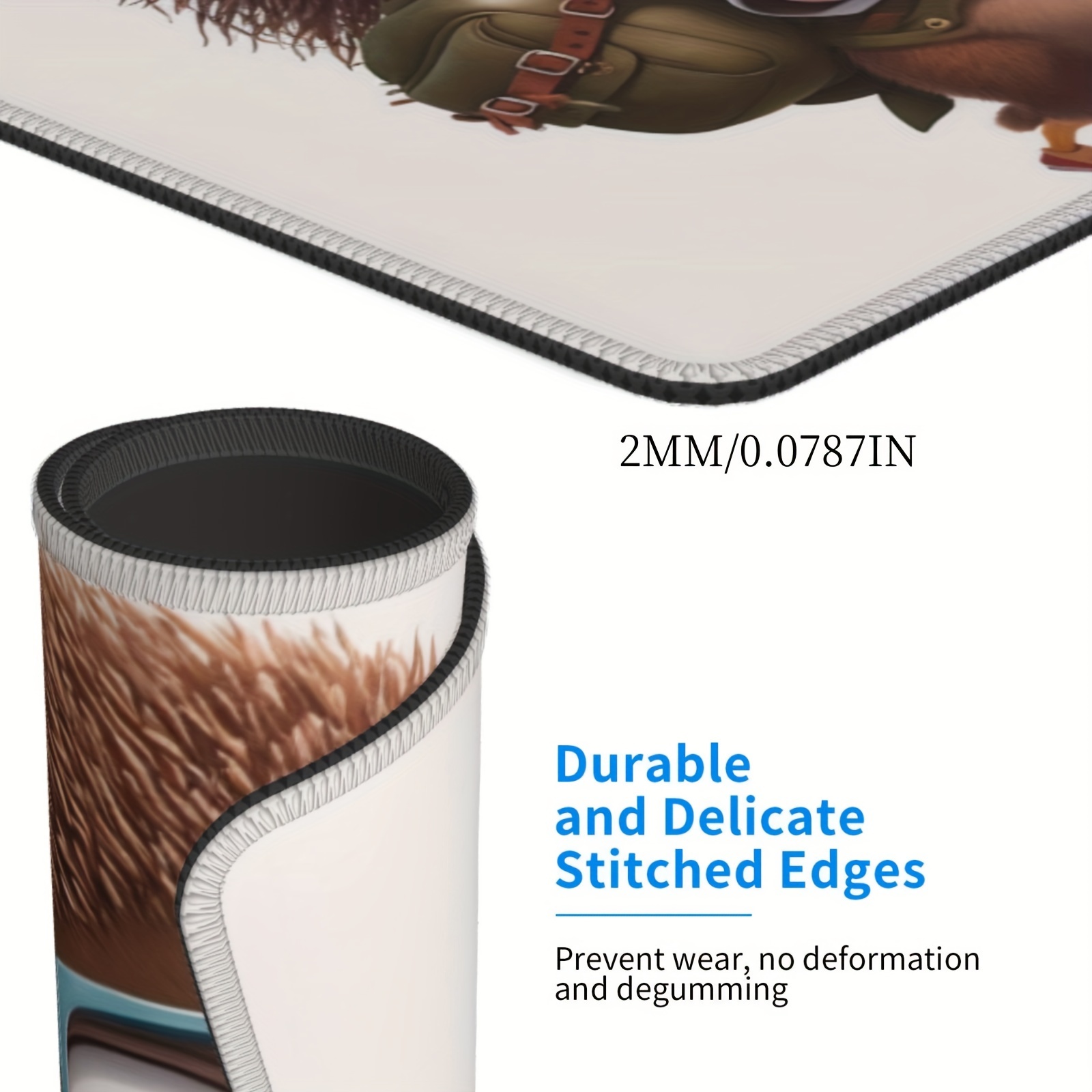 Small Hedgehog Pattern Square Mouse Pad Gaming Home Office - Temu Canada