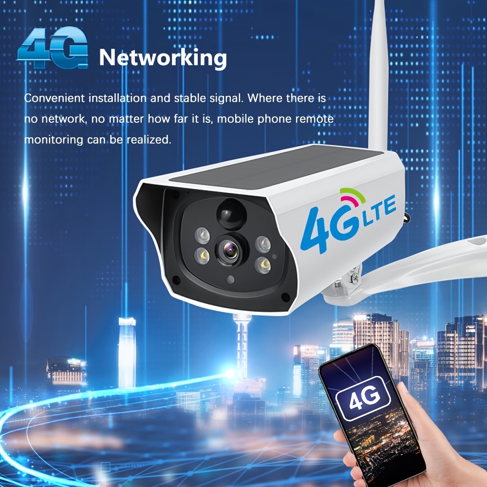 Solar Camera 4g Wifi Outdoor 1080p Pir Human Detection Wireless ...