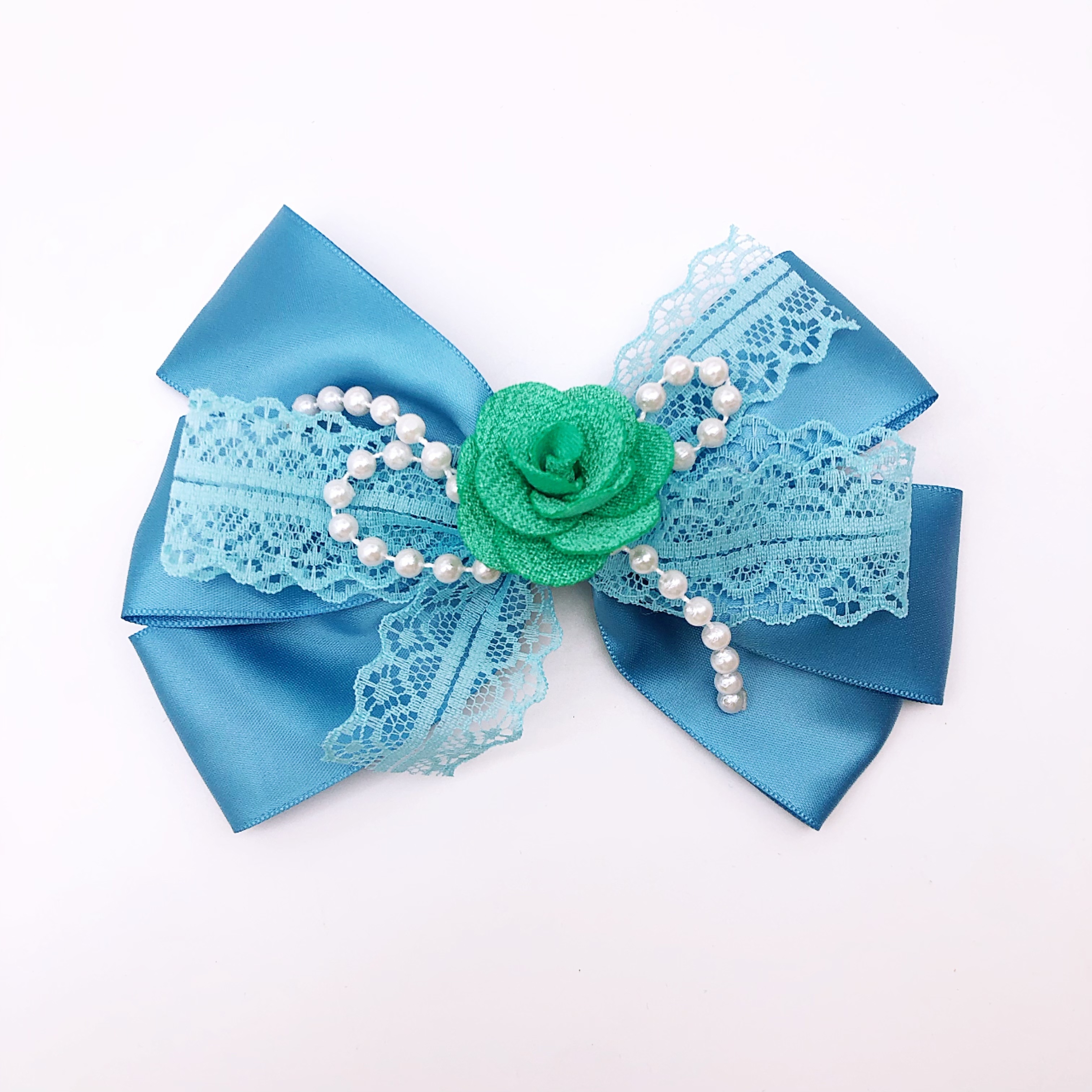Cute Elegant Mesh Bow Princess Hair Clips Faux Pearl Decor - Temu ...