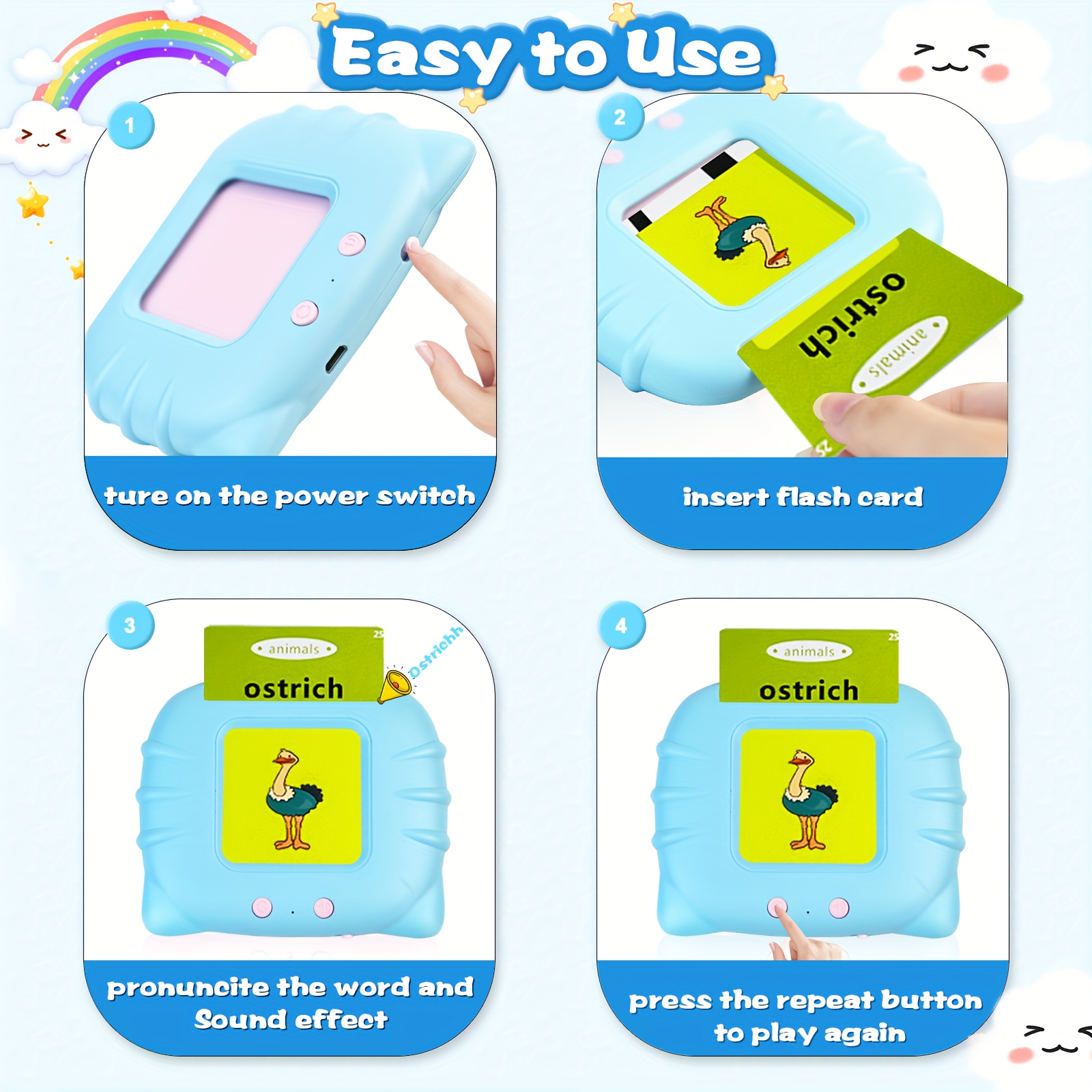 Pocket Speech Therapy Toy 224 Commonly Used Words Speak - Temu