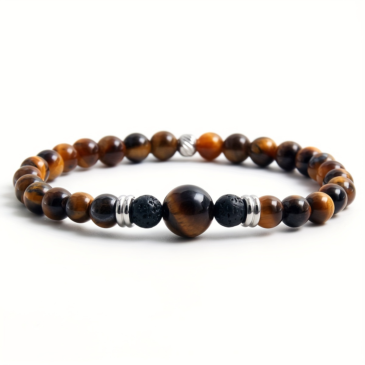 Natural Stone Beaded Bracelet Fashion Versatile Men's Daily - Temu ...