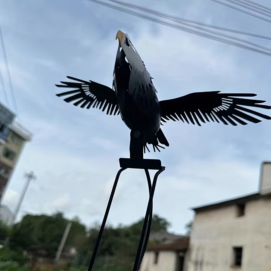Garden Stake Eagle Windmill Iron Garden Eagle Bird Sculpture - Temu ...