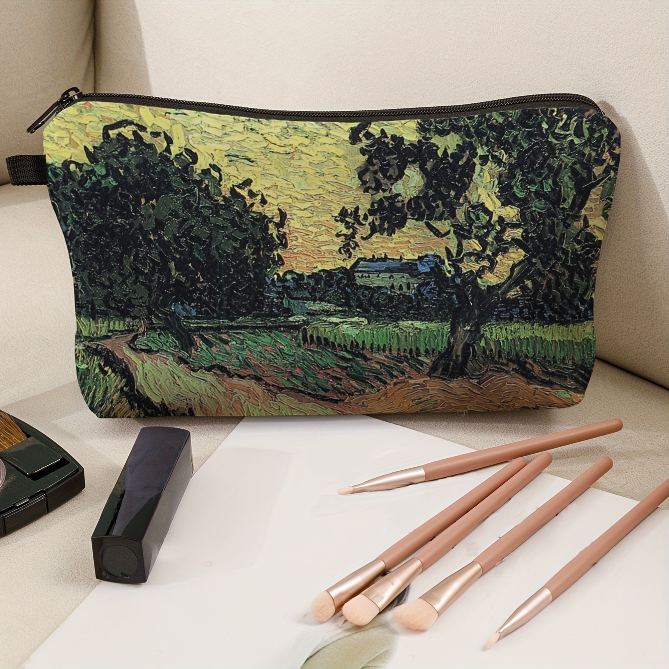 Vintage Oil Painting Pattern Carry Pouch Lightweight - Temu New Zealand