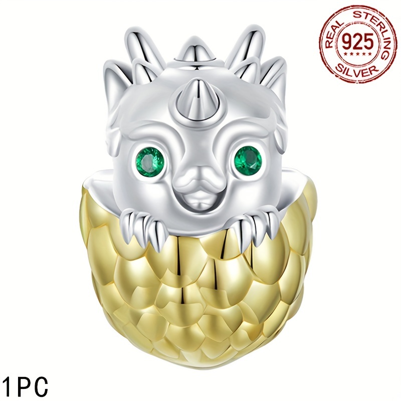 Original 925 Sterling Silver Cute Dragon Egg New Year Zodiac - Temu ...