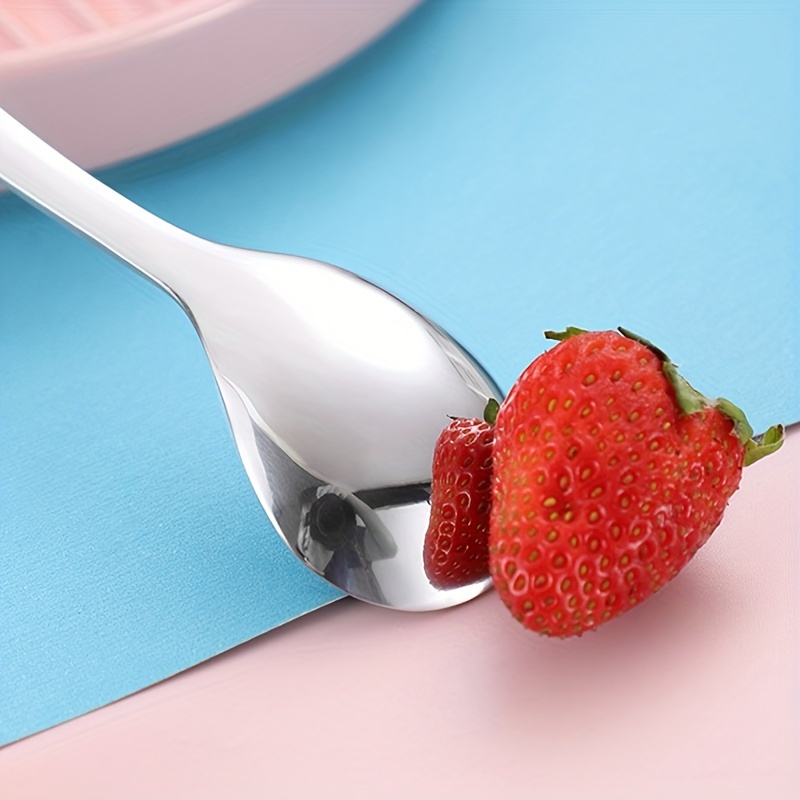 Stainless Steel Cartoon Meal Spoon Complementary Food Spoon - Temu