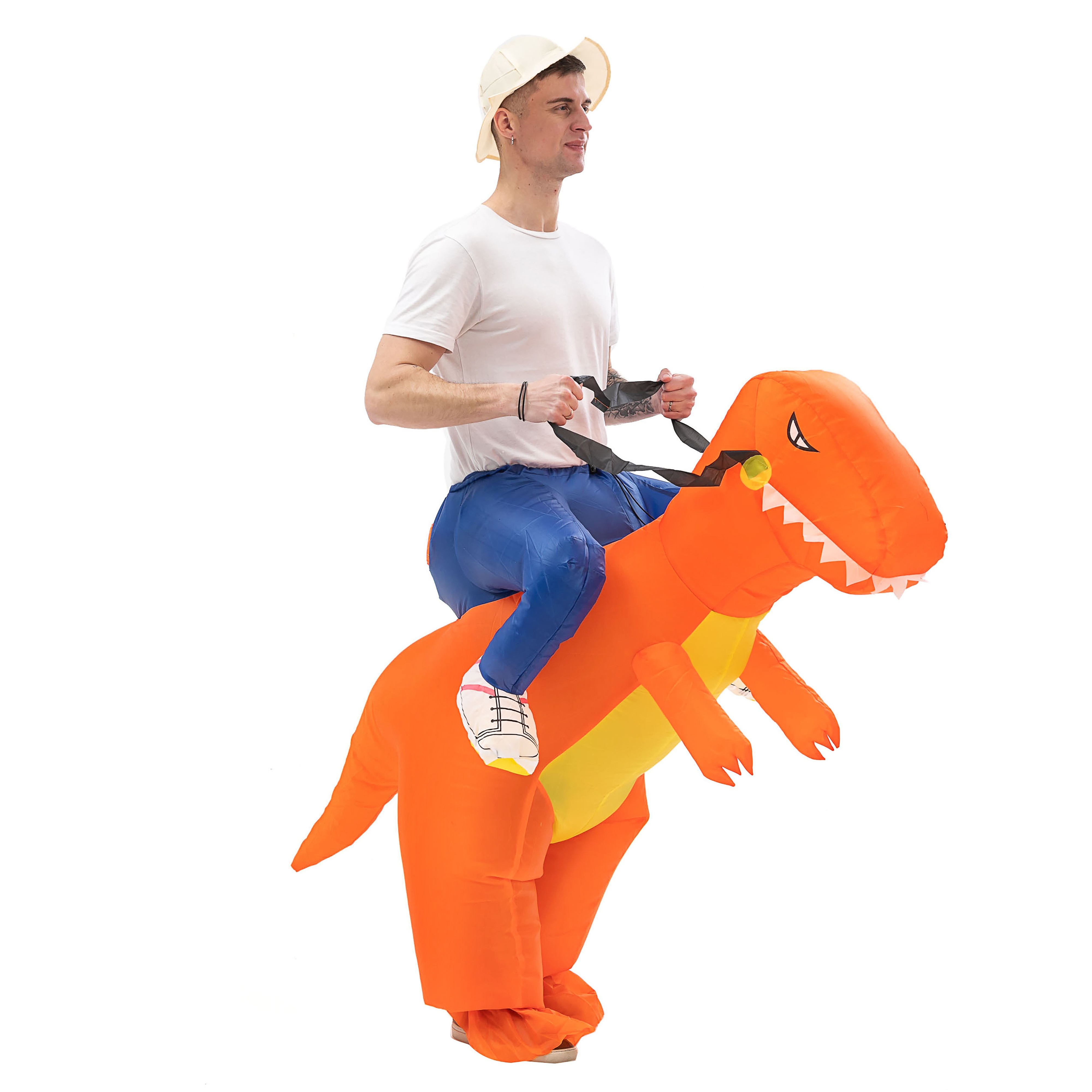 Party Holiday Cosplay Spoof Riding Dinosaur Inflatable - Temu Australia