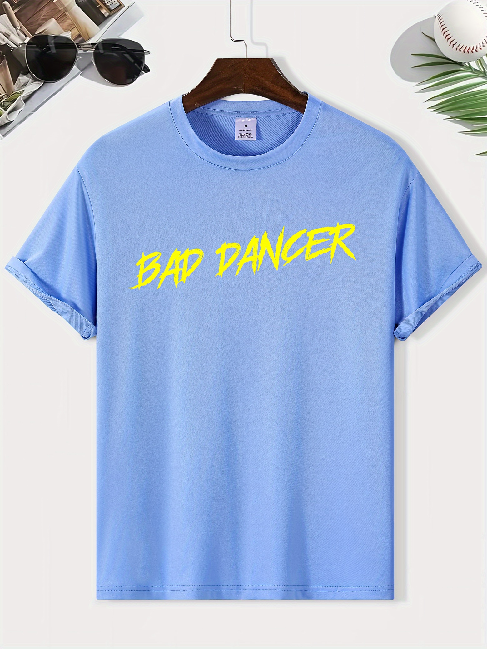 bad dancer print men's graphic neck t shirt - Temu Australia