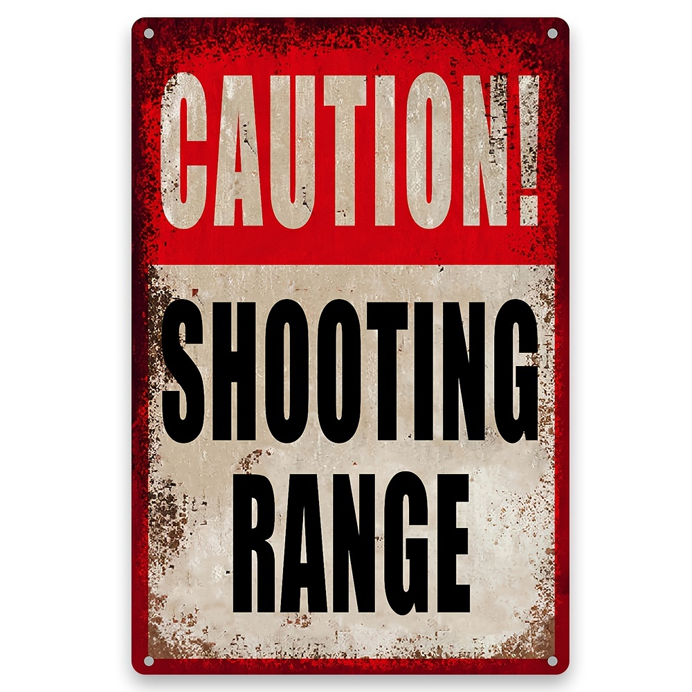 1pc, Shooting Range Sign Durable Metal Tin Weather Proof Sign 8x12 ...