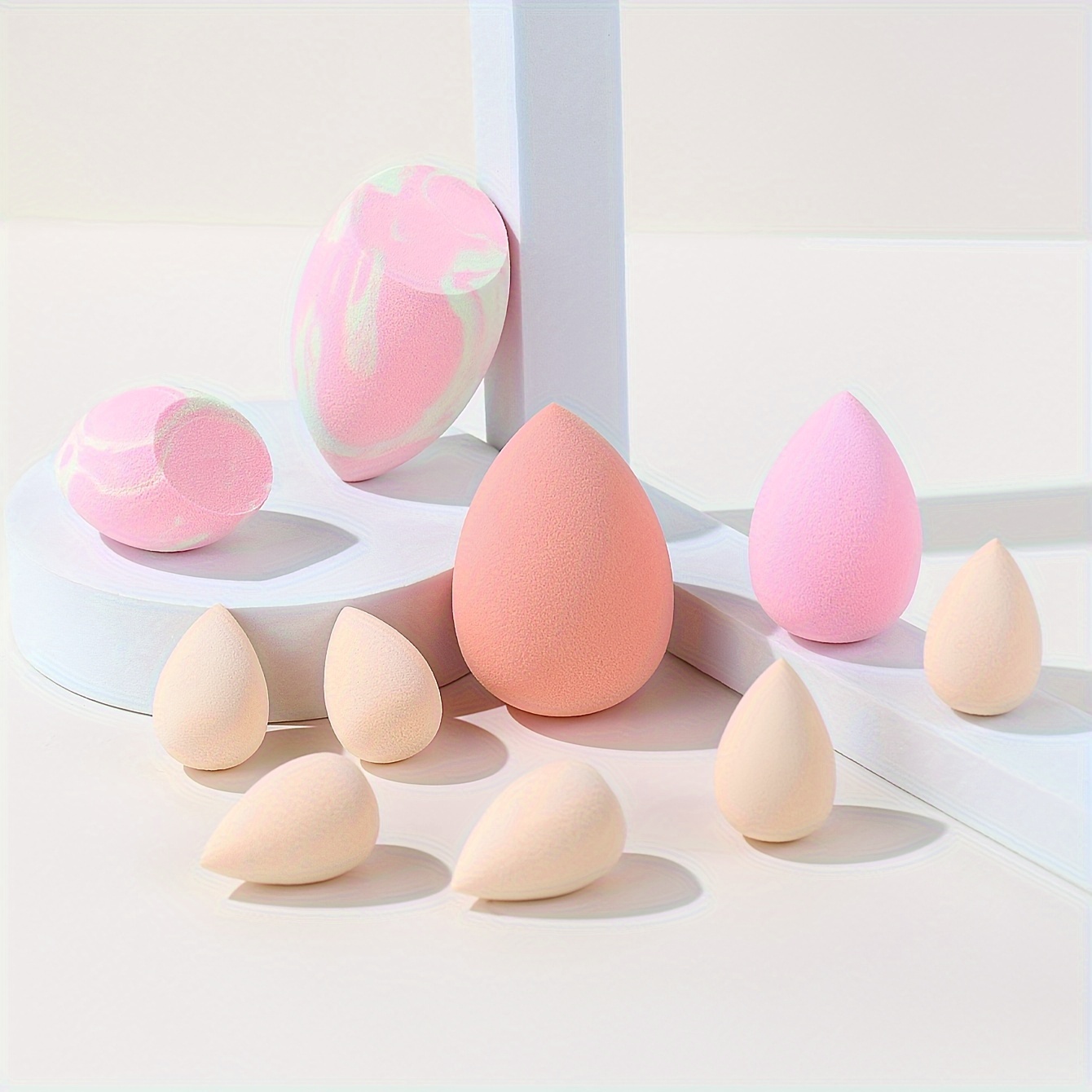 Makeup Powder Puff Set Beauty Mixer Dry Wet Dual use Water - Temu ...