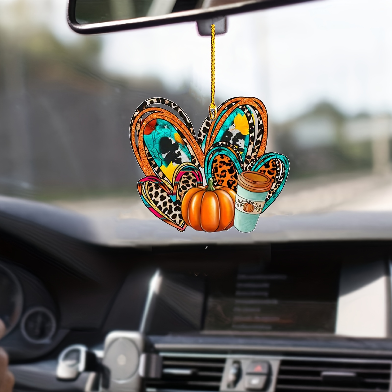 2d Acrylic Pumpkin Heart Shaped Car Interior Holiday - Temu United Kingdom