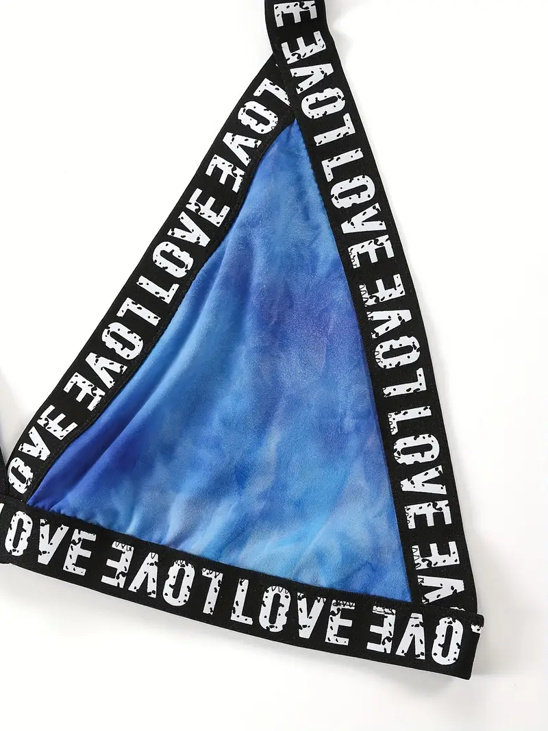 Sexy Lingerie Set Plus Size Women S Plus Tie Dye Letter Tape Temu