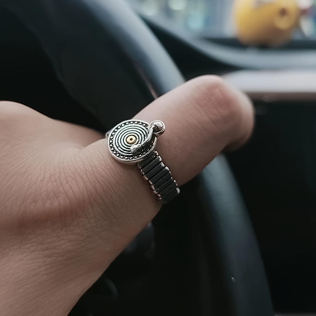Men's Personality Ring Record Player Shape Ring Men's - Temu Ireland