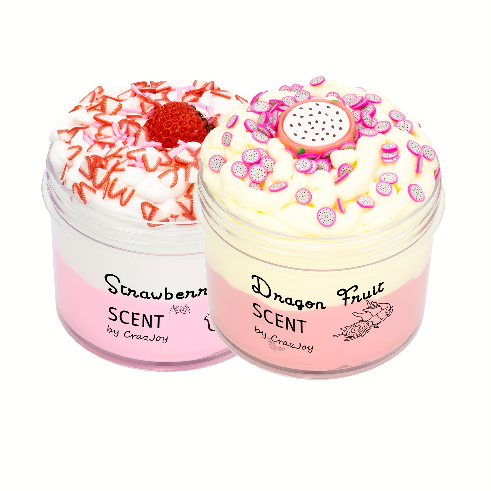 2.37oz Fluffy Butter Slime Kit Toy, Diy Scented Super Soft Mud And Non ...