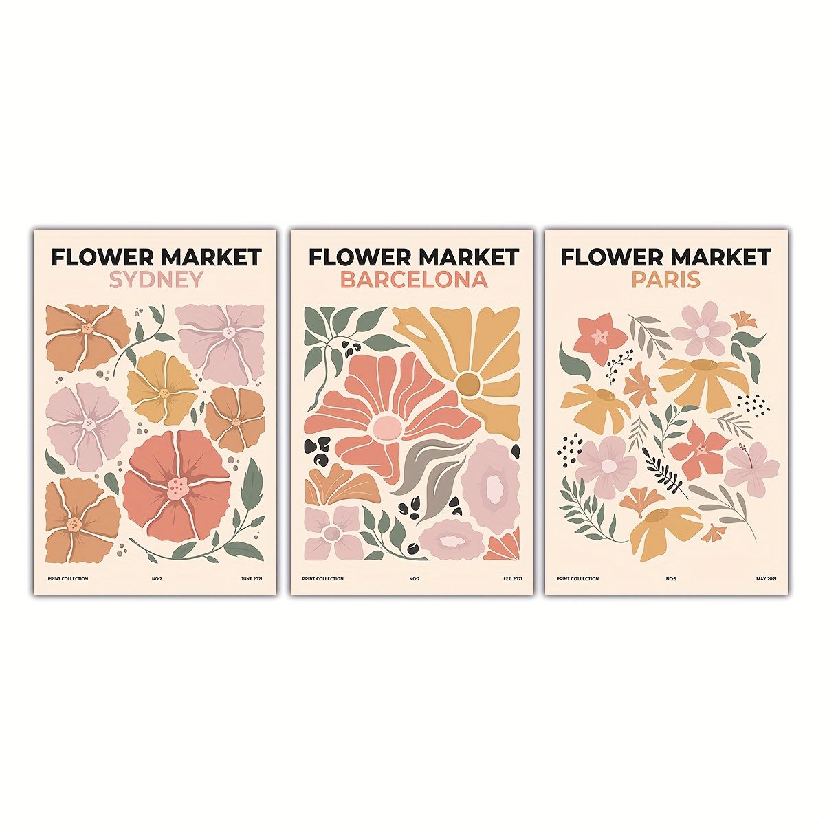 Minimalist Abstract Canvas Print Posters Floral Market - Temu United ...