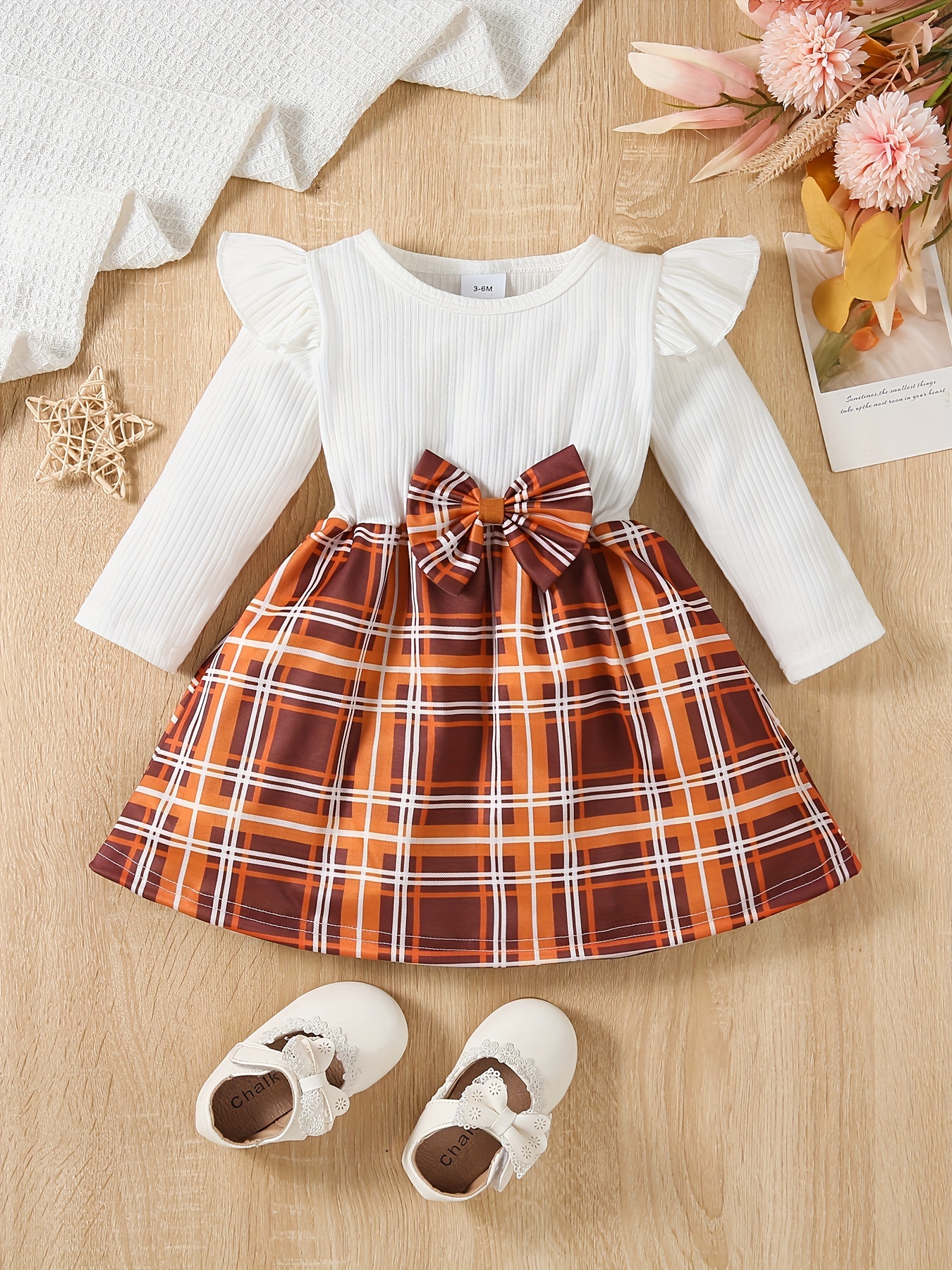 Toddler Girls Long Sleeve Ribbed Tops Plaid Belted Skirt - Temu Ireland