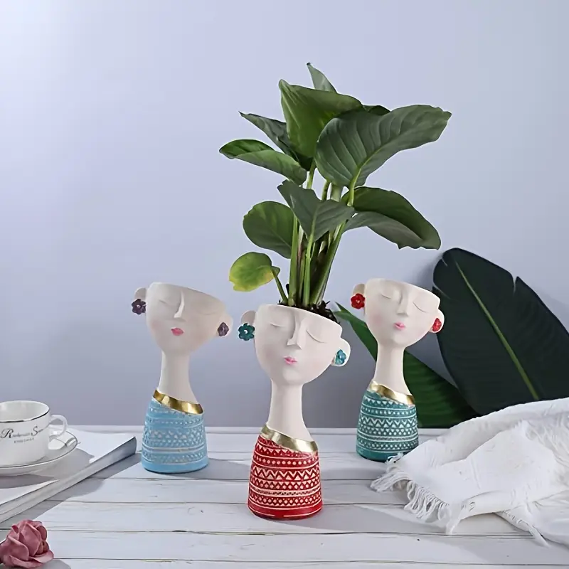 Face Planter Pots Head Planter Modern Cute Girl Resin - Temu Face Planter Pots Head Planter Modern Cute Girl Resin - Temu