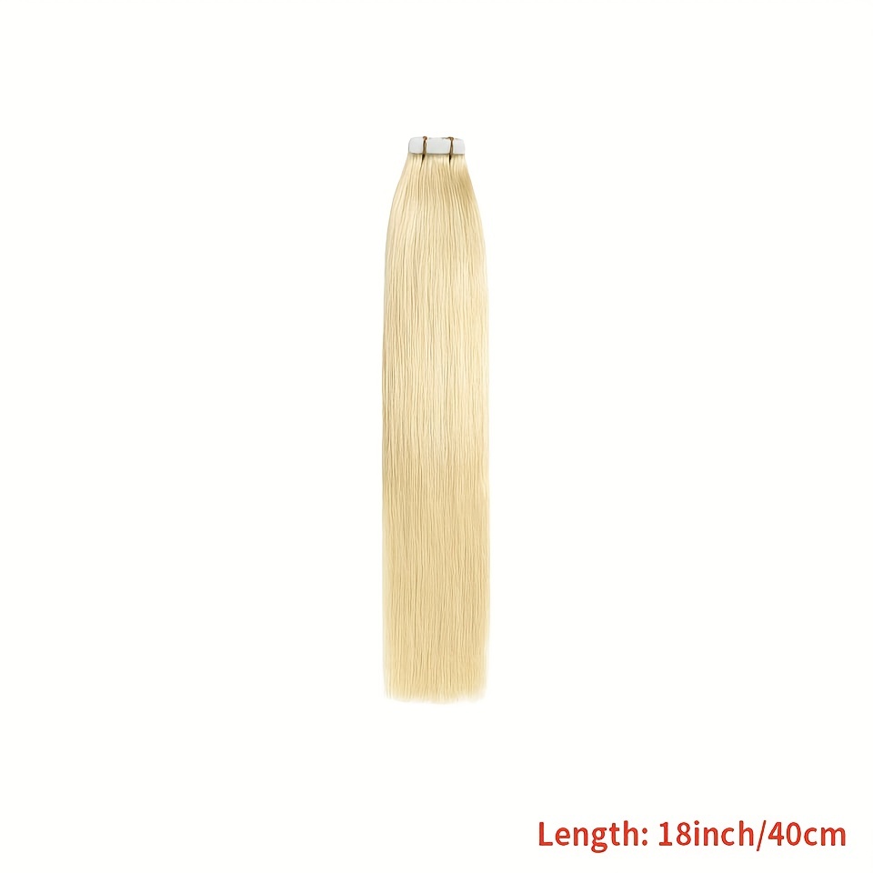 Tape In Hair Extensions Blonde Tape In Extensions #613 - Temu Canada