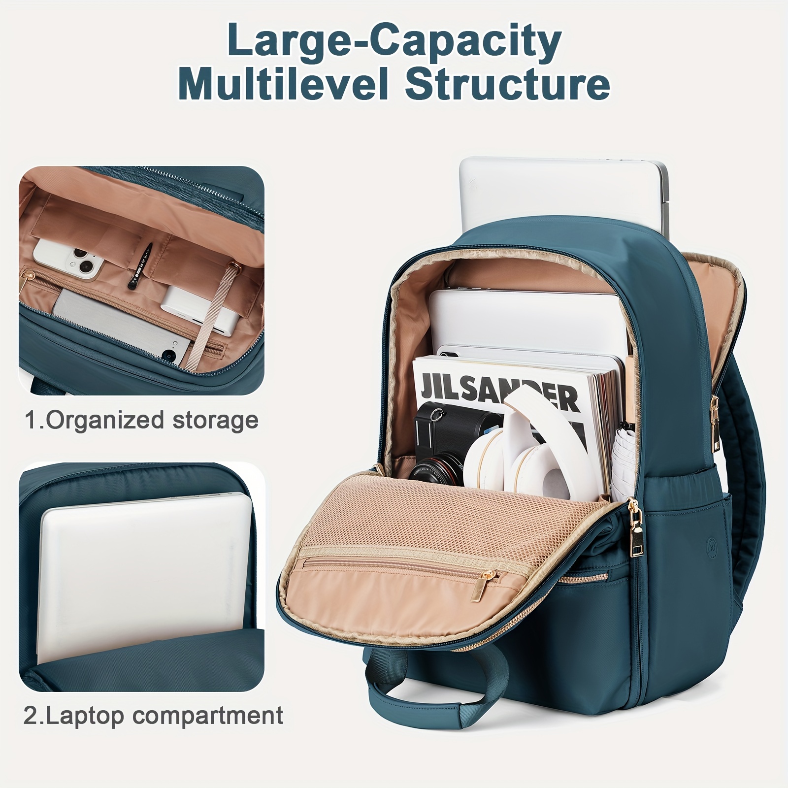 new hiking travel backpack solid color high capacity - {region_name}