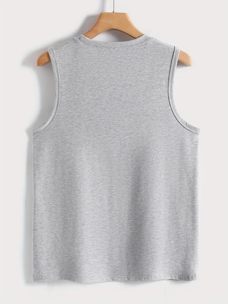 Letter Print Crew Neck Tank Top Casual Sleeveless Tank Top Temu